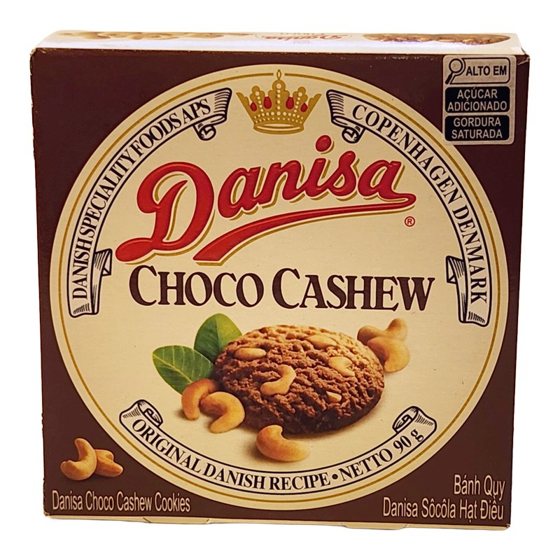 Biscoito Amanteigado Danisa Choco Cashew Cookies - 90g :: ASIA SHOP