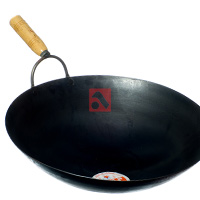 Panela Chinesa Wok c/cabo Madeira - 35cm :: ASIA SHOP